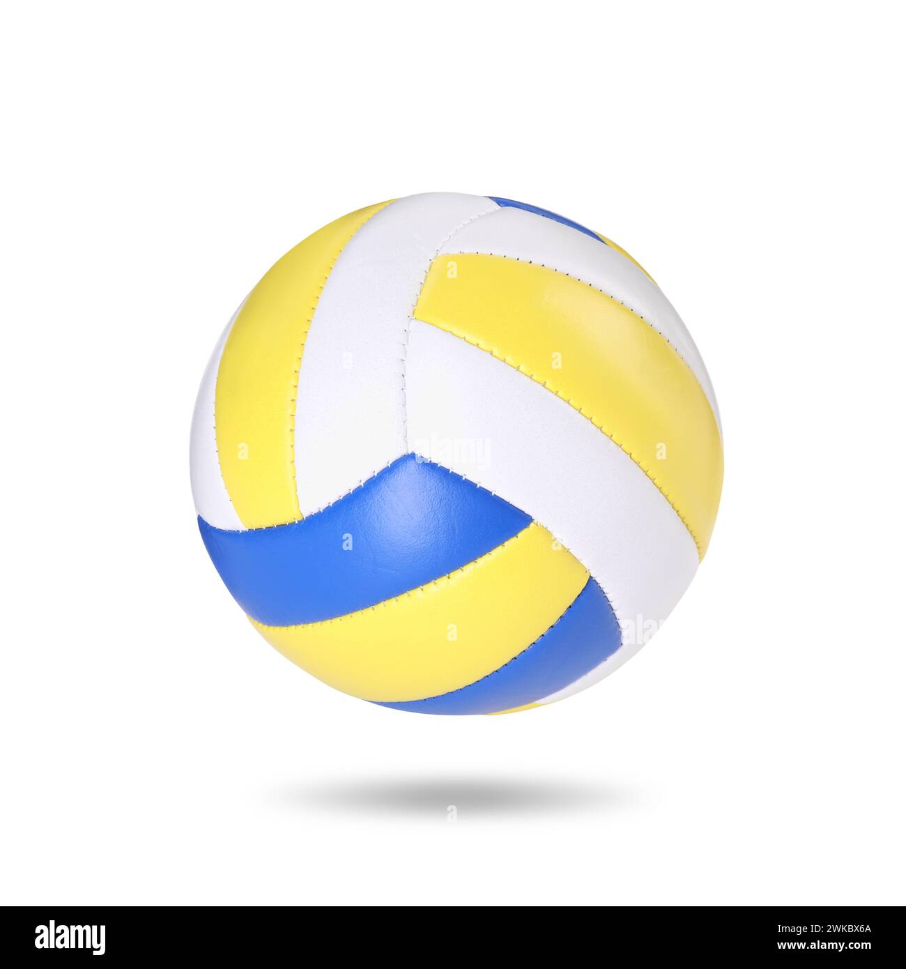 One volleyball ball in air on white background Stock Photo - Alamy