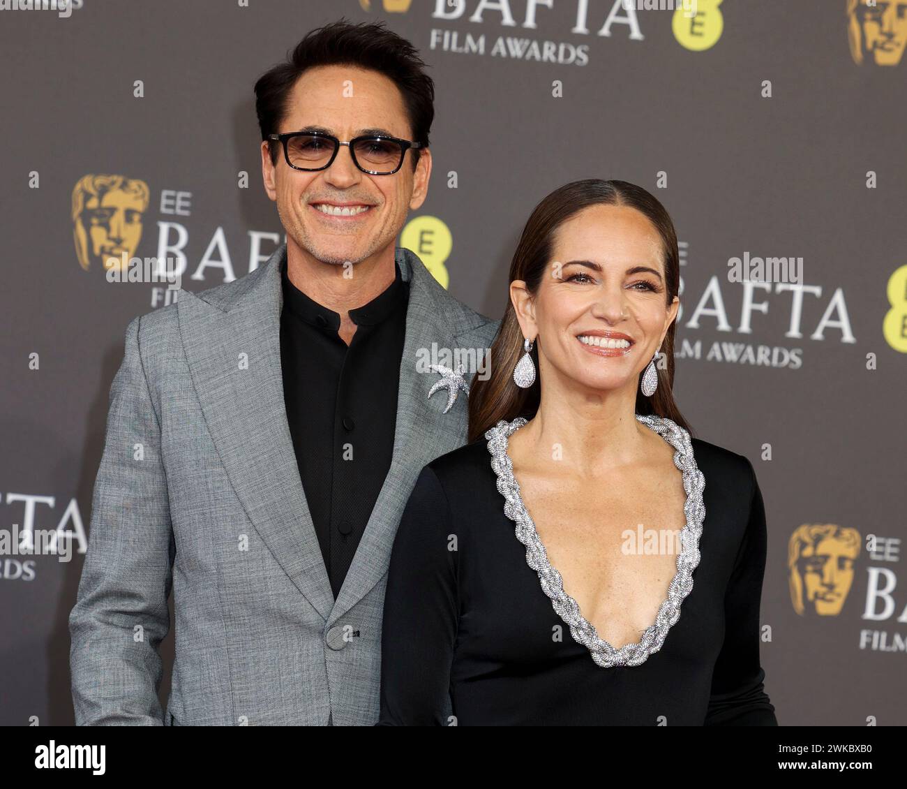 London, UK. 18th Feb, 2024. Robert Downey Jr. and Susan Downey attend ...