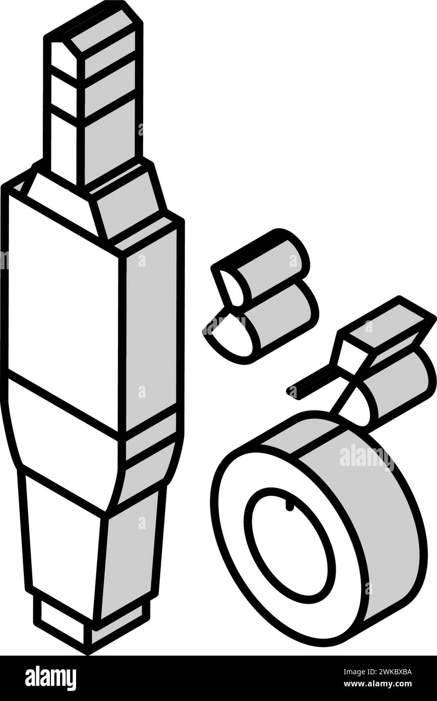 mini jack 3.5 isometric icon vector illustration Stock Vector Image ...