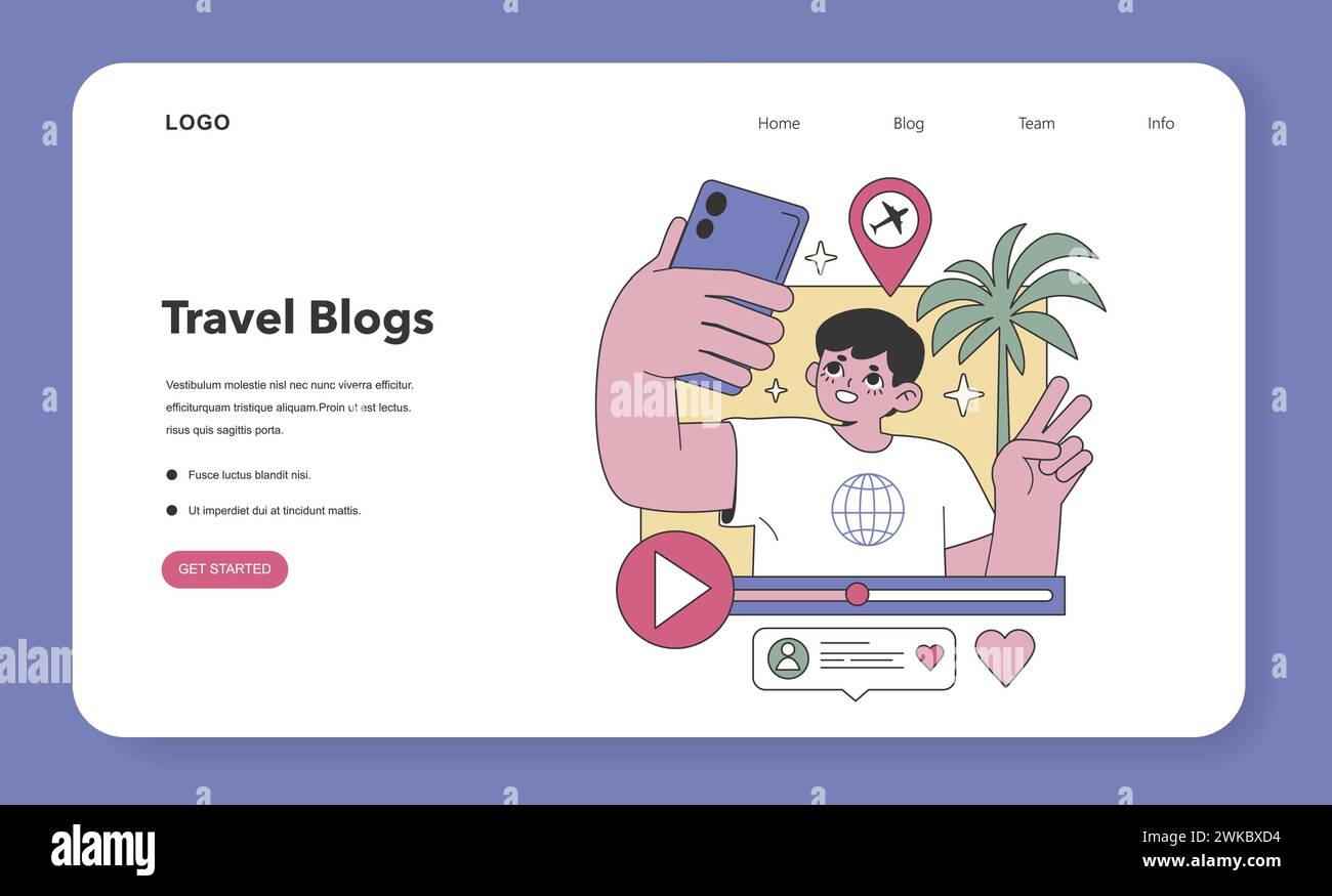 Travel Blogs concept. Adventurous journeys and cultural discoveries ...
