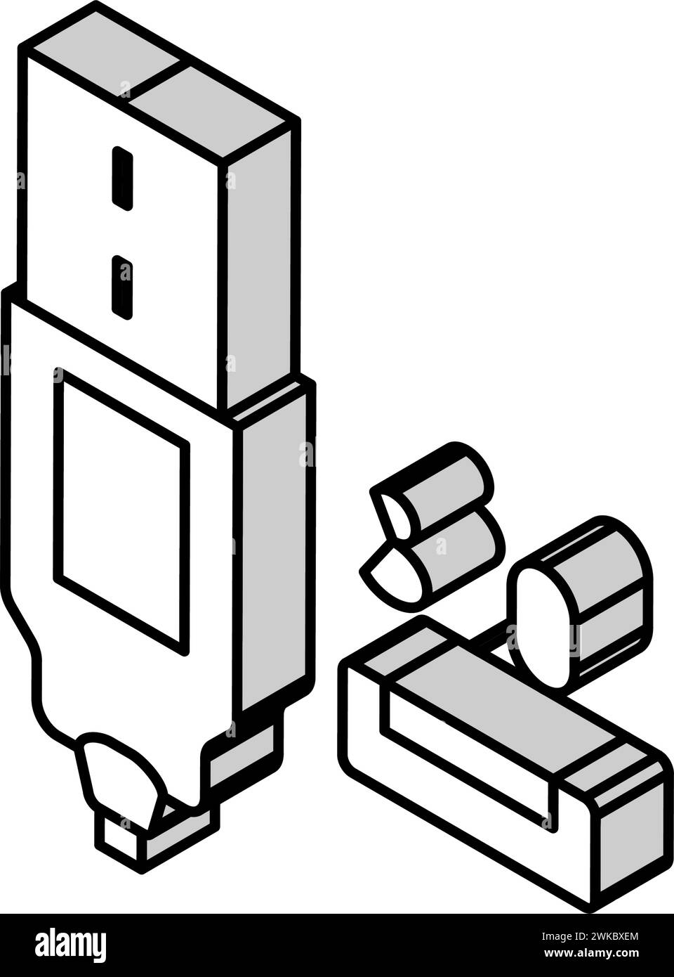 usb 3.0 isometric icon vector illustration Stock Vector Image & Art - Alamy