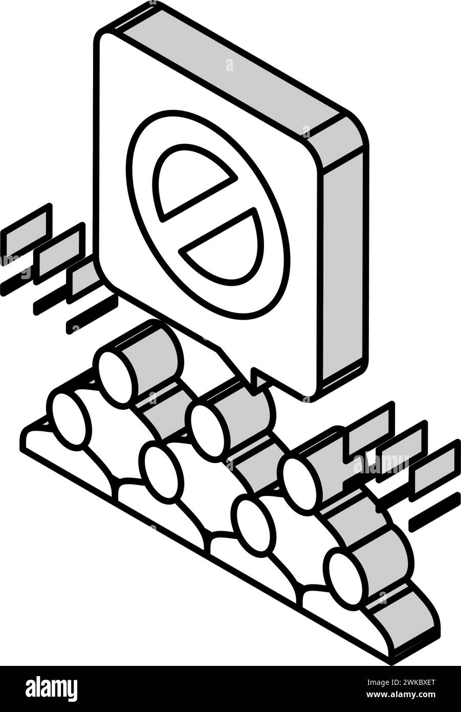Backlash People Isometric Icon Vector Illustration Stock Vector Image