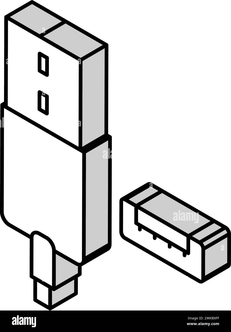 Usb type b Stock Vector Images - Alamy