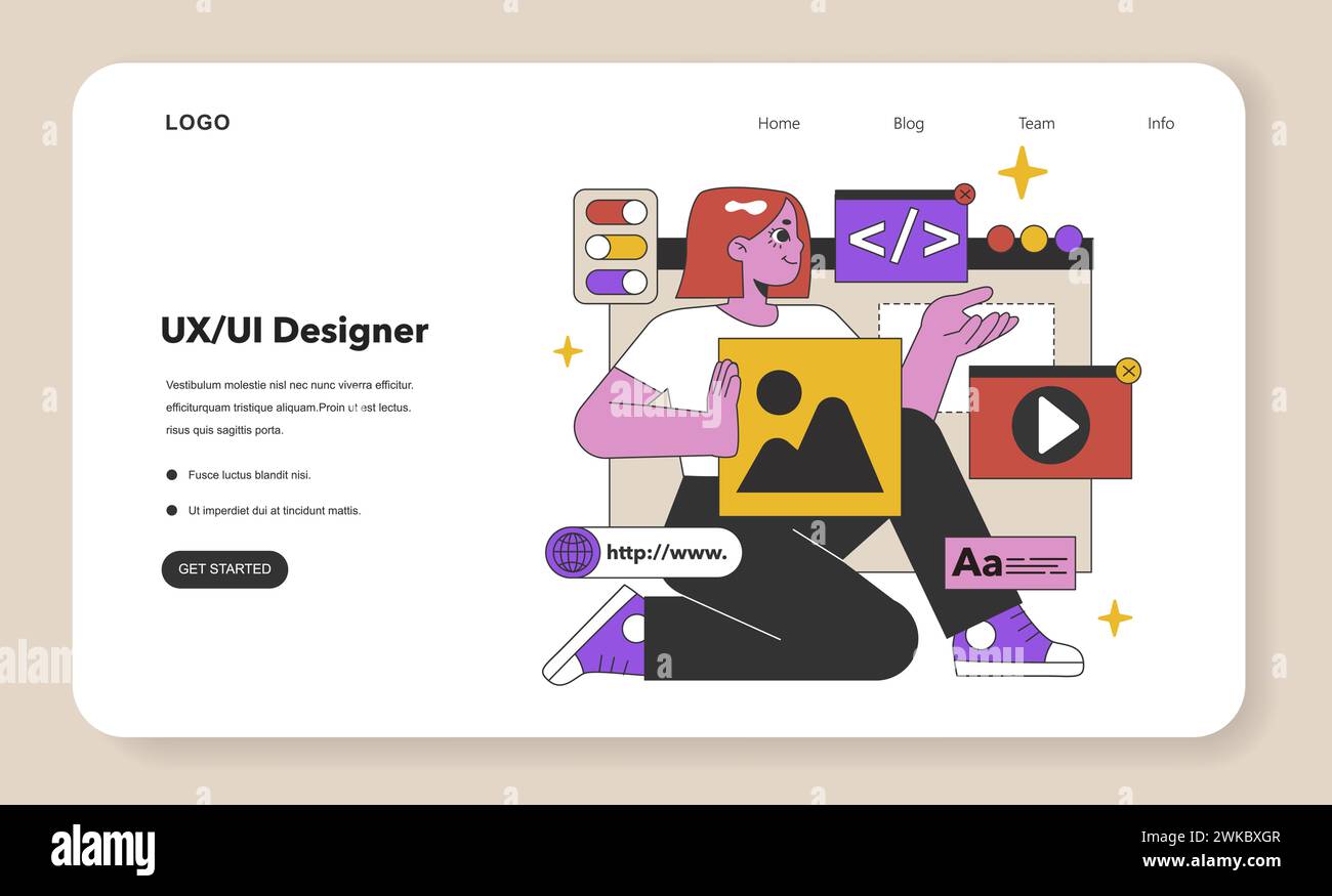 UX UI Designer at Work. A professional combines functionality with aesthetics, focusing on ...
