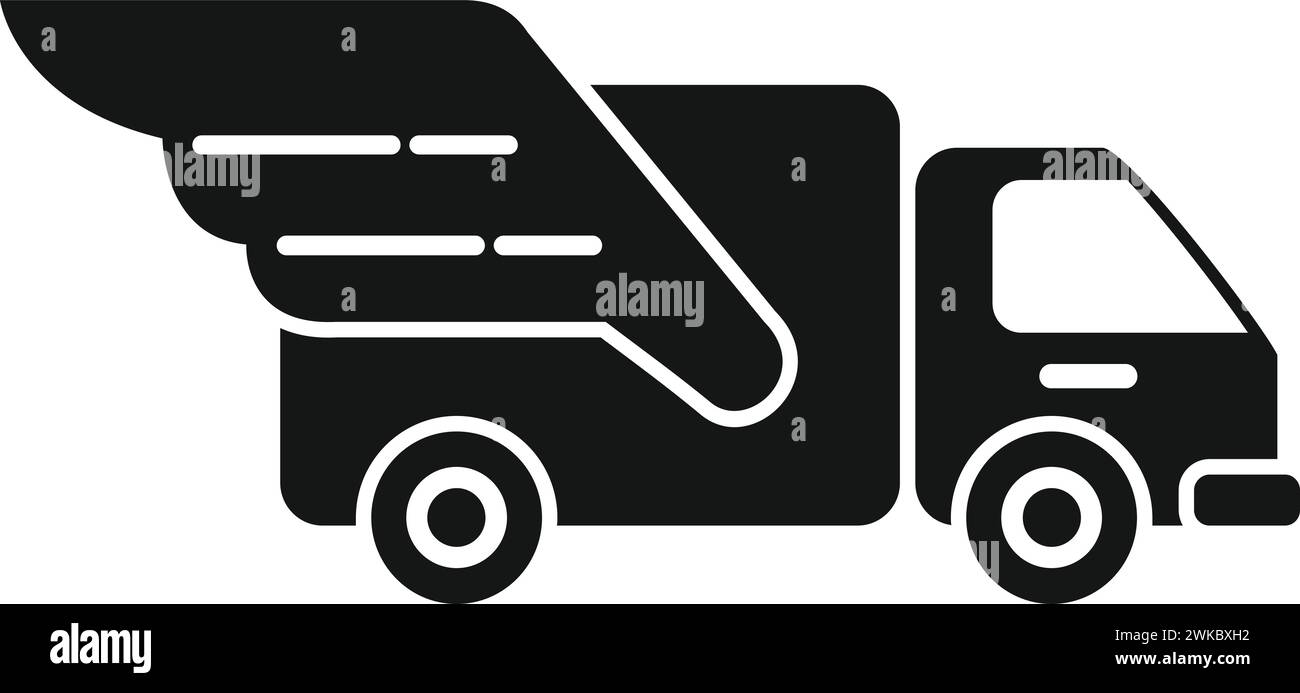 Fast truck delivery icon simple vector. Service parcel. Food import ...
