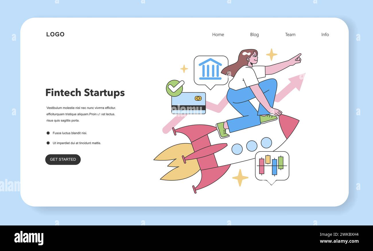 Fintech Startups concept. Captures the dynamic growth of financial ...