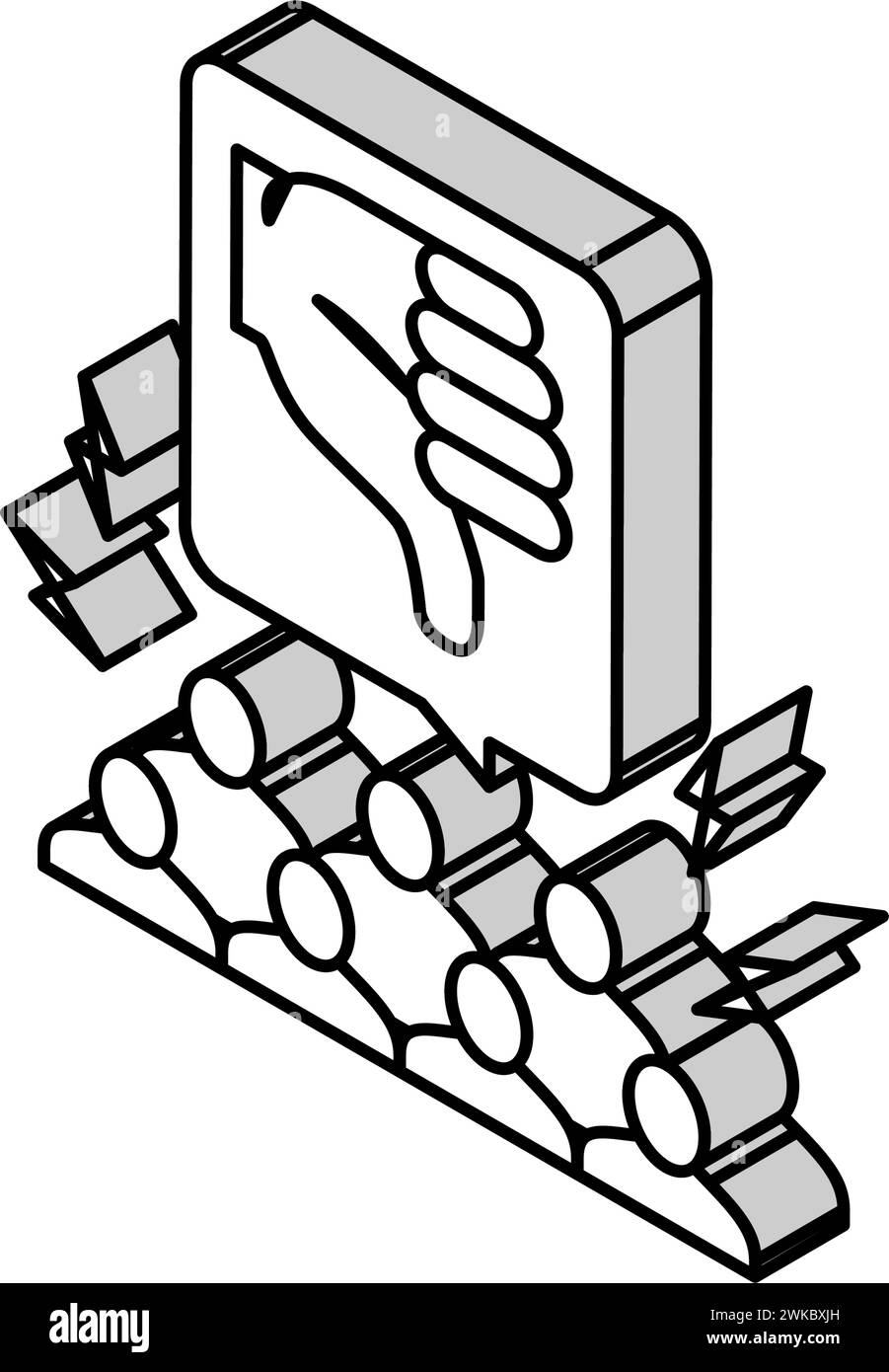 public shaming isometric icon vector illustration Stock Vector Image ...