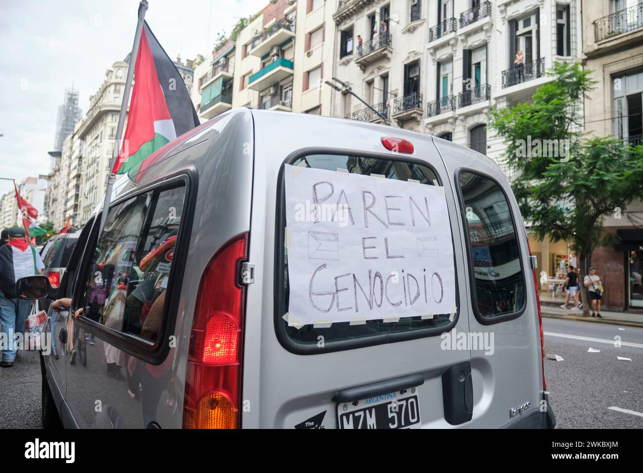 Buenos Aires, Argentina, Feb 16, 2024: Protest in solidarity with ...