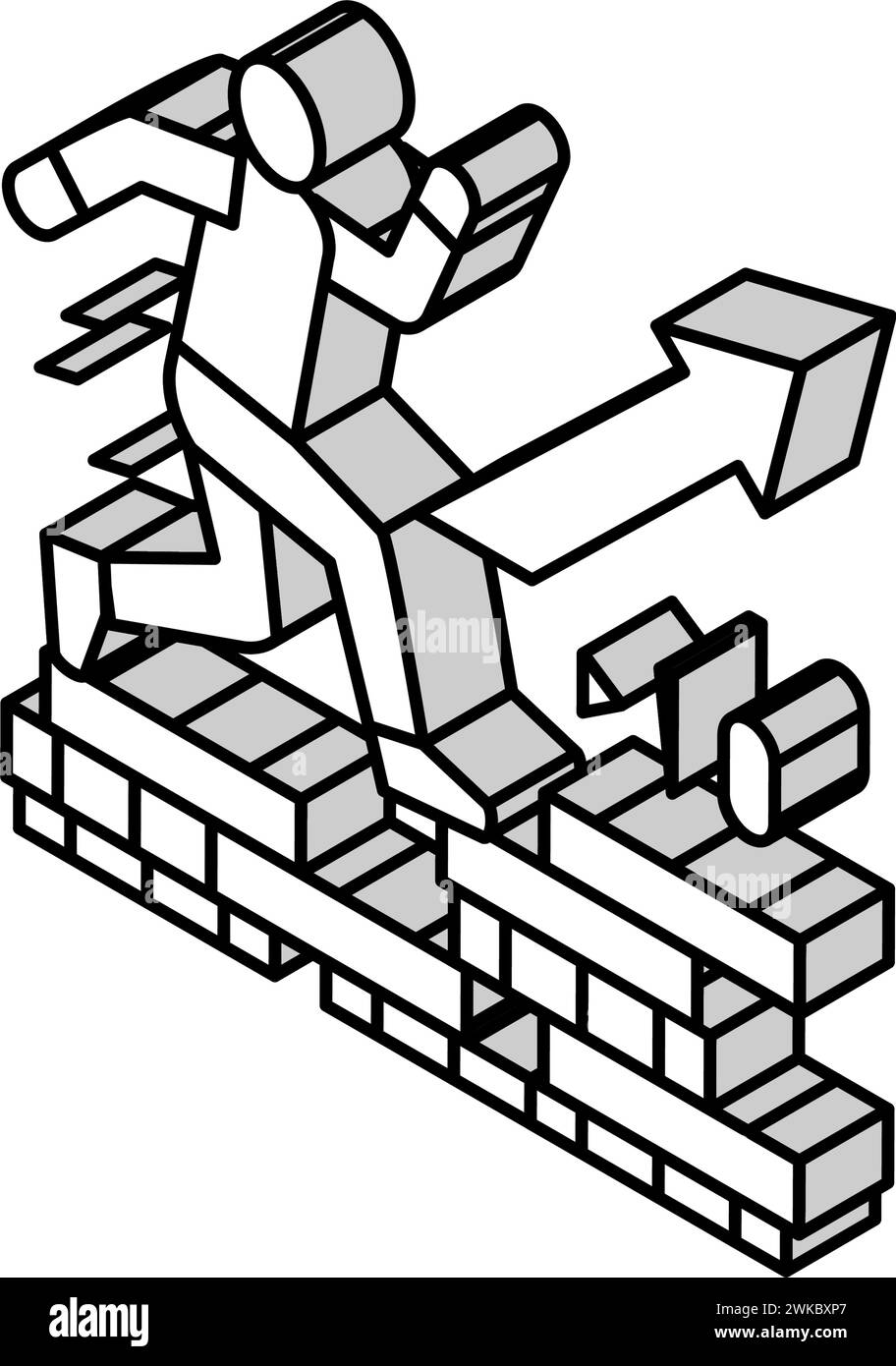 galloping inflation isometric icon vector illustration Stock Vector ...