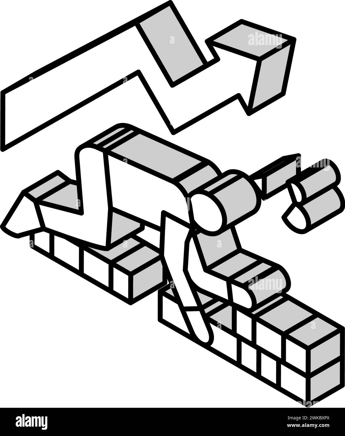 creeping inflation isometric icon vector illustration Stock Vector ...