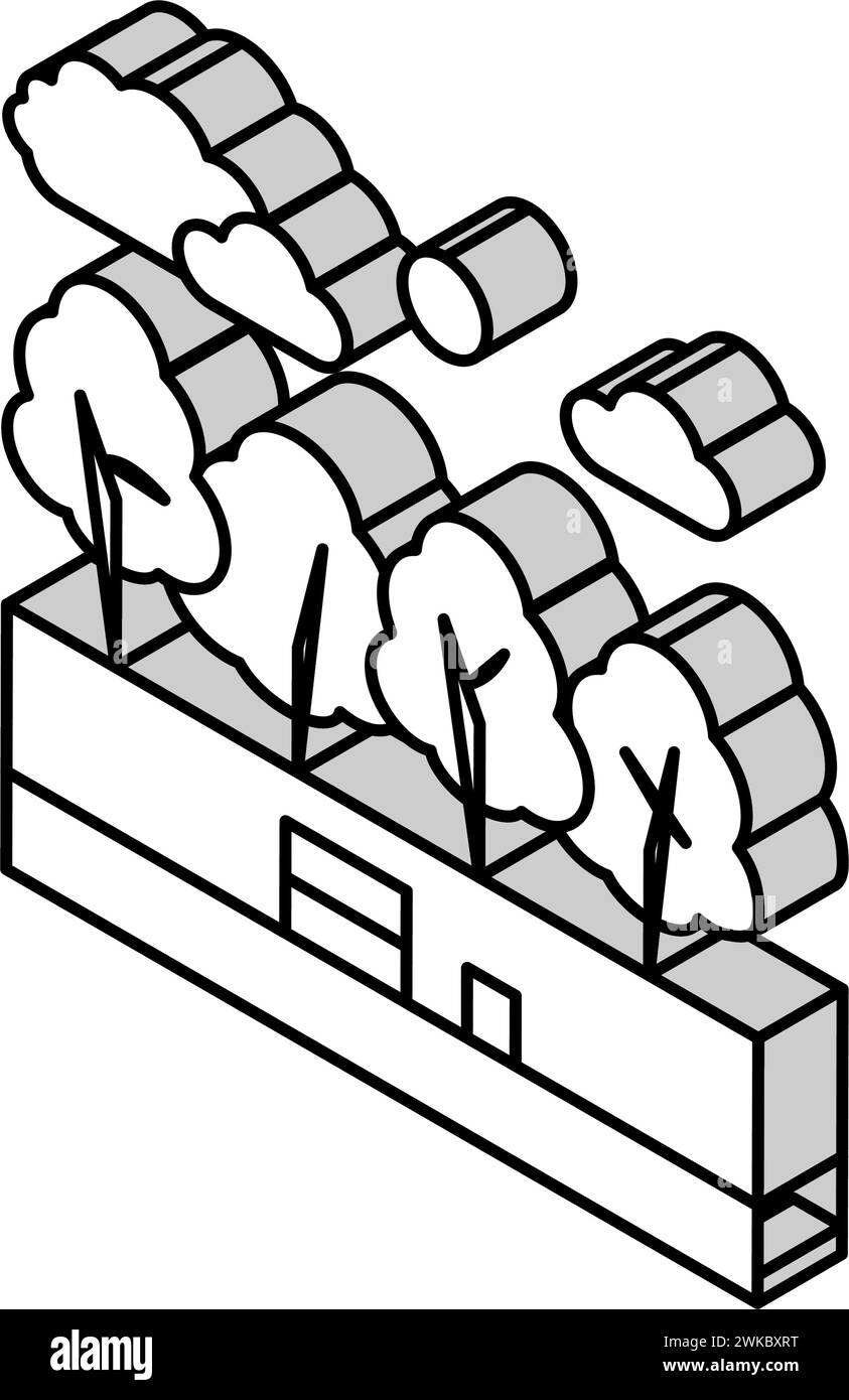 Park garden fountain pathway Stock Vector Images - Alamy