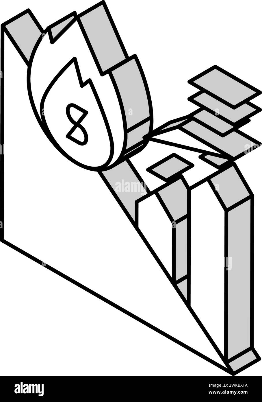 rate inflation isometric icon vector illustration Stock Vector Image ...