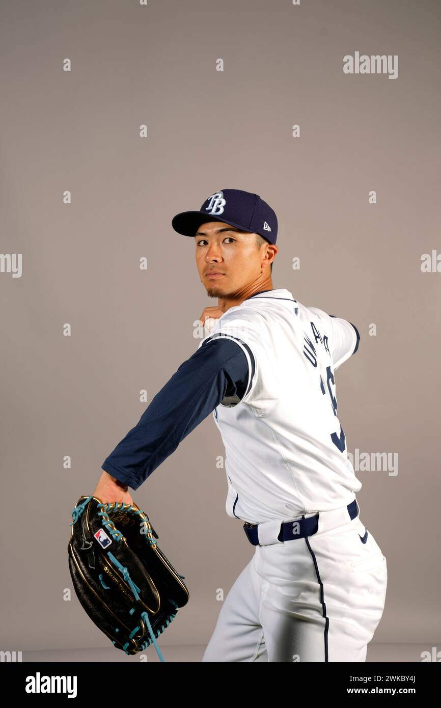 This is a 2024 photo of Naoyuki Uwasawa of the Tampa Bay Rays baseball ...