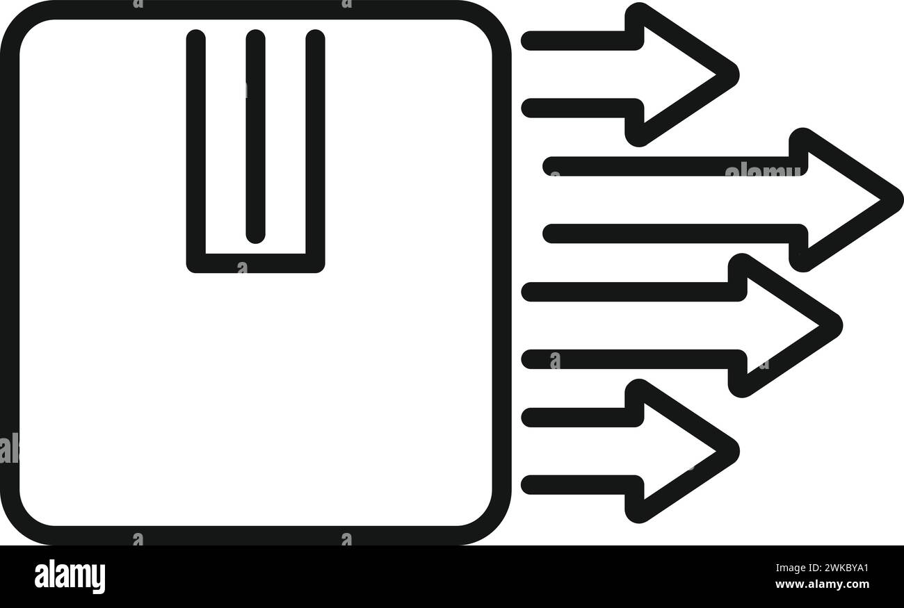 Change parcel delivery icon outline vector. Fast service. Deliver ...