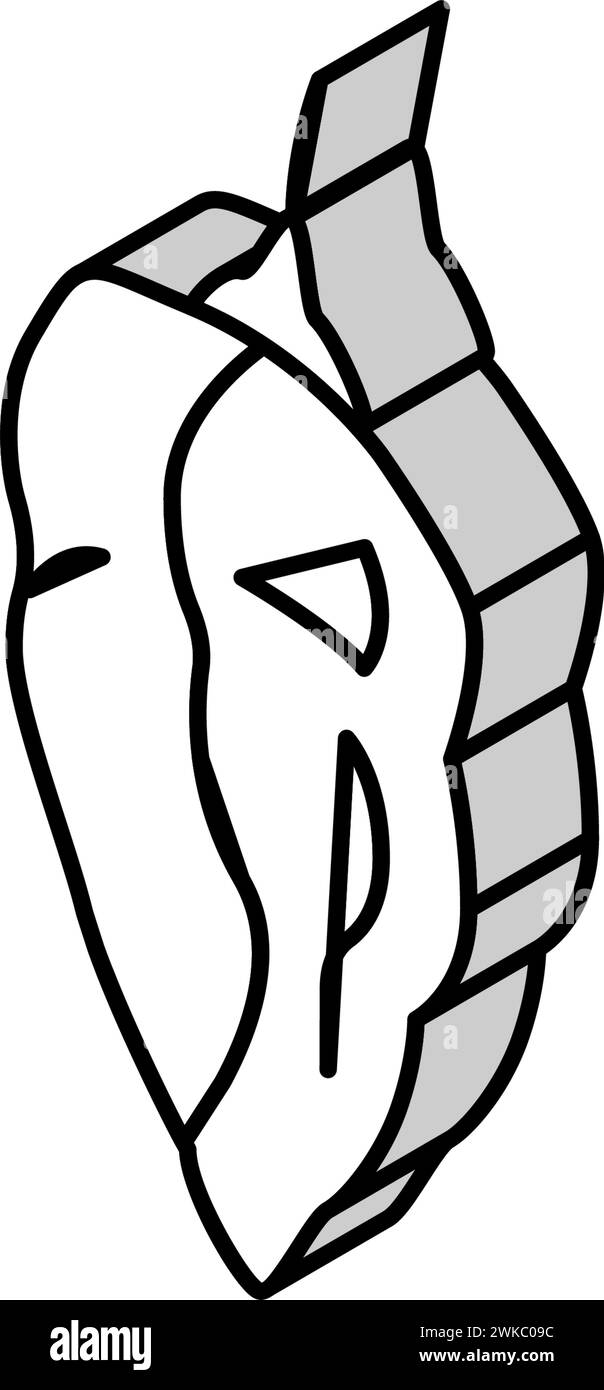 ghost pepper isometric icon vector illustration Stock Vector Image ...