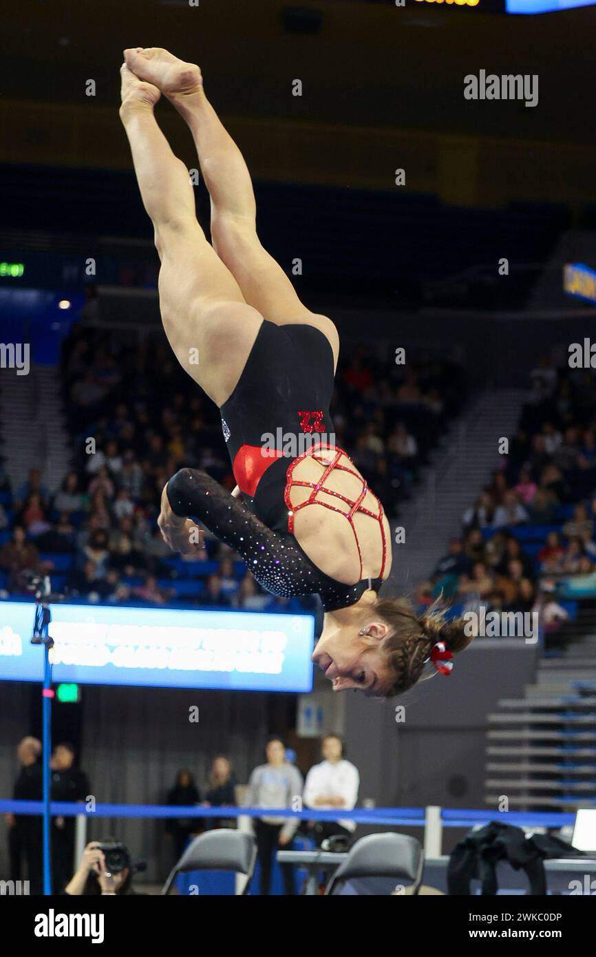 Utah's Grace McCallum twists during her floor routine during an NCAA ...
