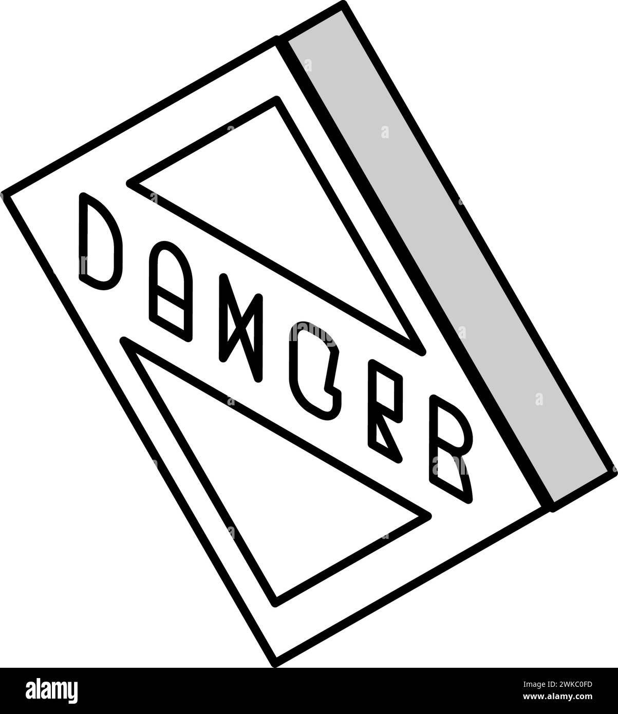 Danger Sign Isometric Icon Vector Illustration Stock Vector Image And Art Alamy
