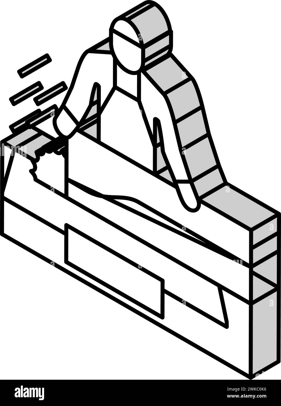 woodworker business isometric icon vector illustration Stock Vector ...