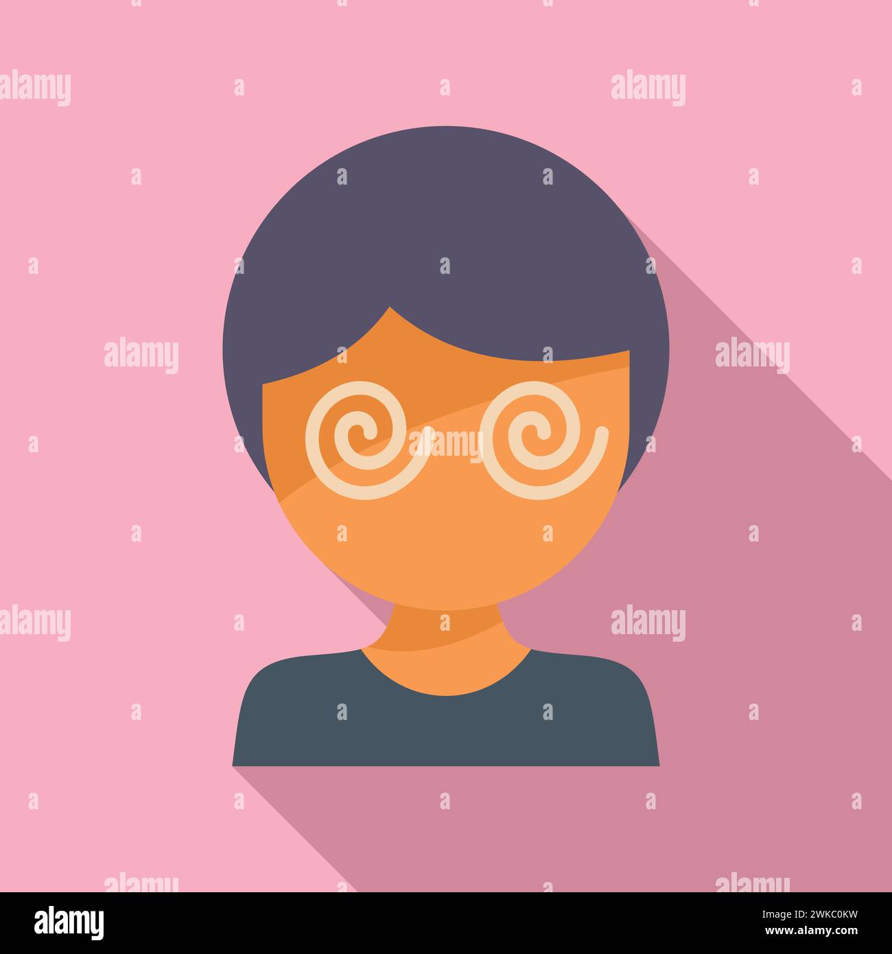 Brain dizziness icon flat vector. Spiral sick adult. Discomfort disorder Stock Vector Image ...