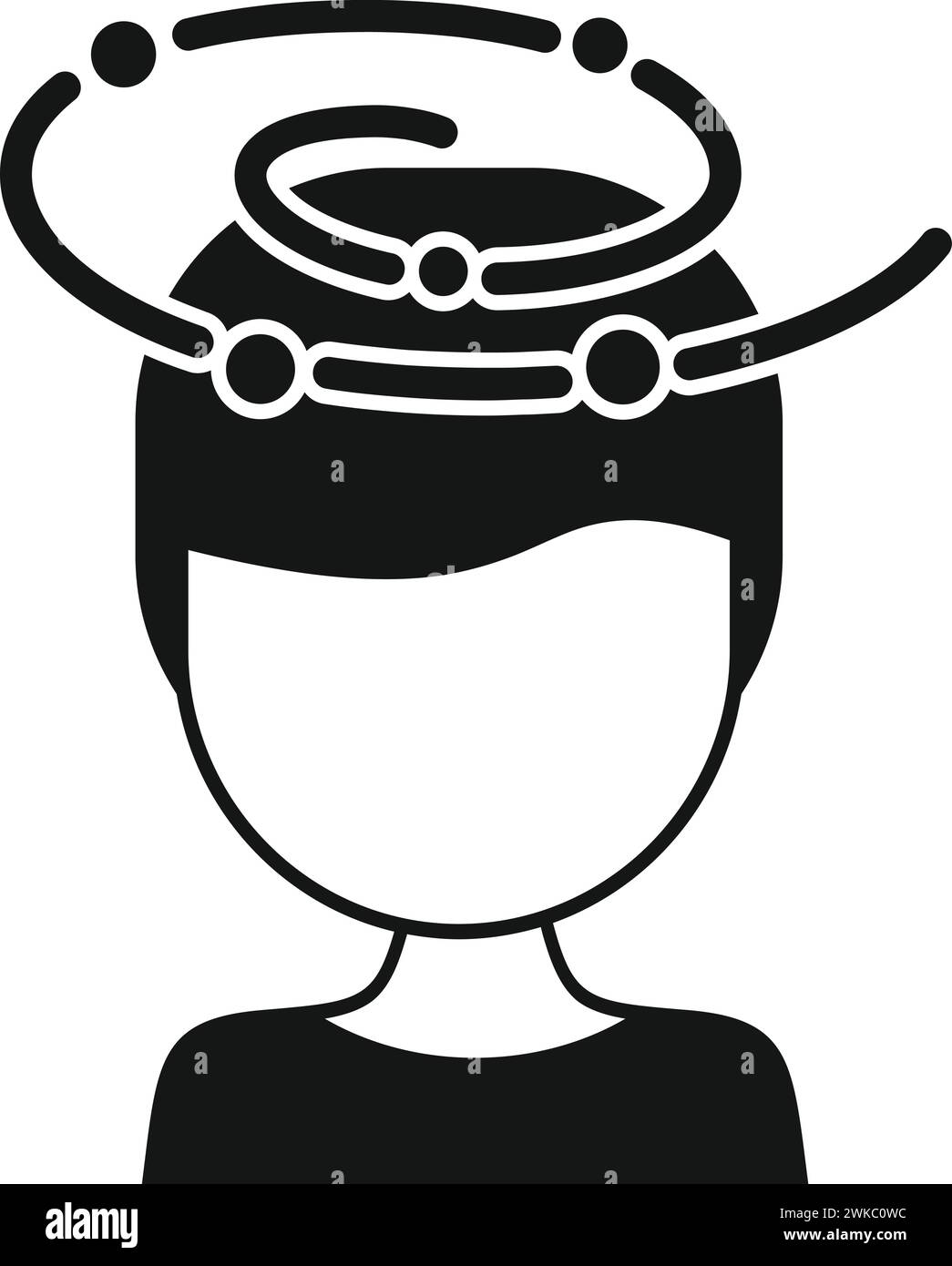 Motion dizziness icon simple vector. Health problem. Discomfort balance ...