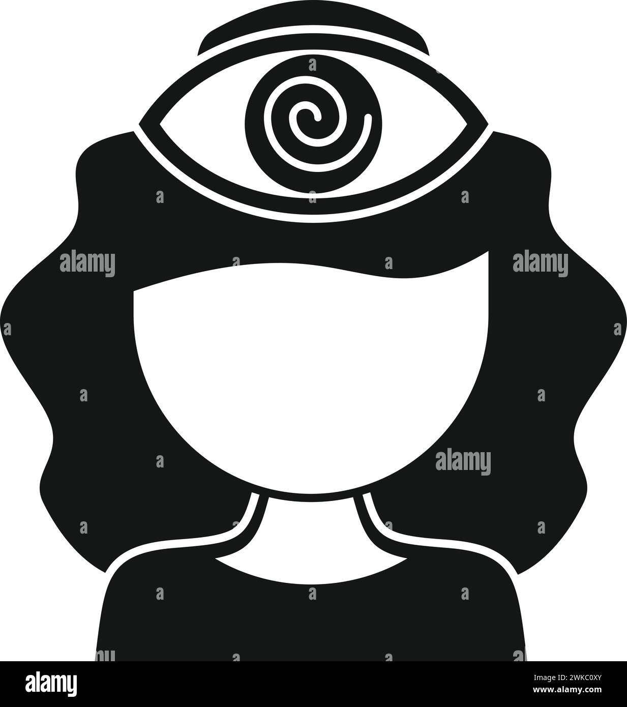 Distracted mind icon simple vector. Dizziness head. Brain health ...