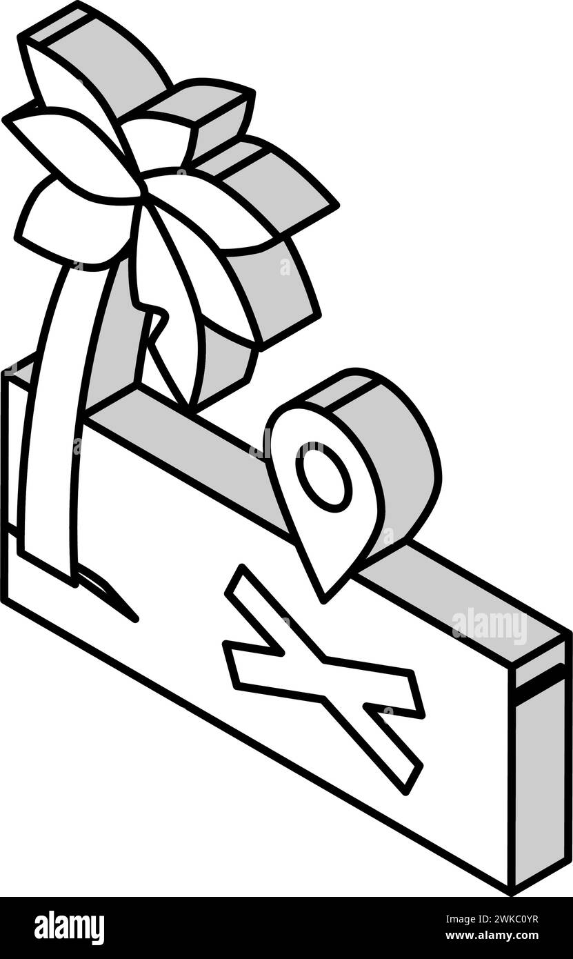 label of treasure isometric icon vector illustration Stock Vector Image ...