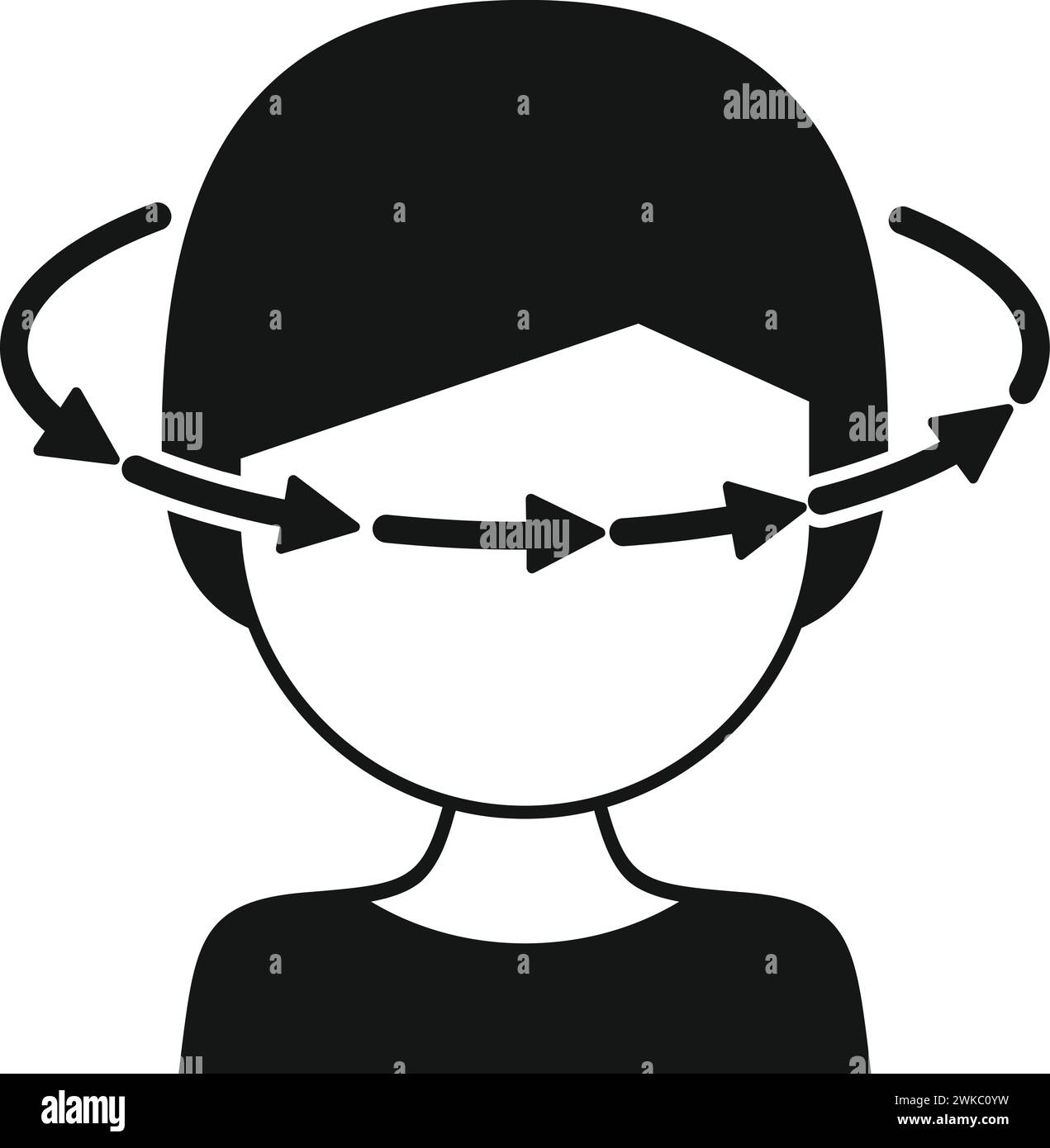 Expression dizziness icon simple vector. Vertigo feeling. Care orbit ...