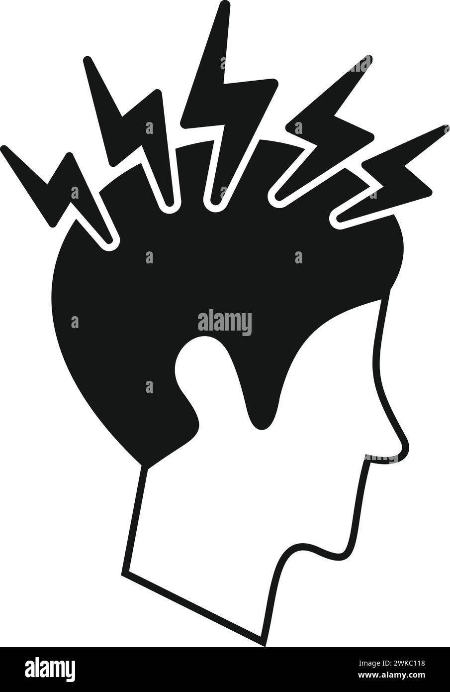 Brain storm ill icon simple vector. Dizziness problem. Human health ...