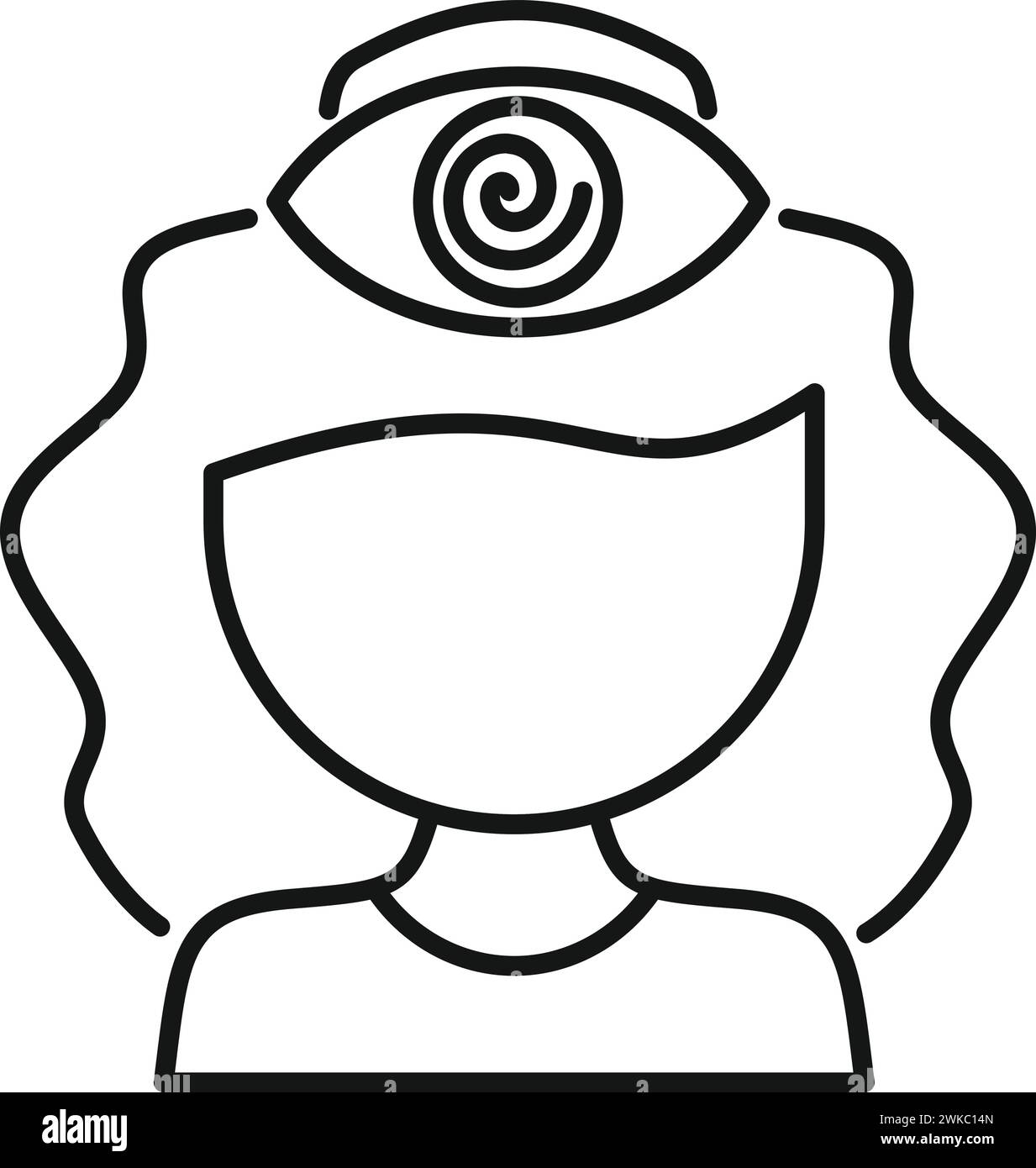 Dizziness icon outline vector. Face head dizzy. Vertigo orbit care ...