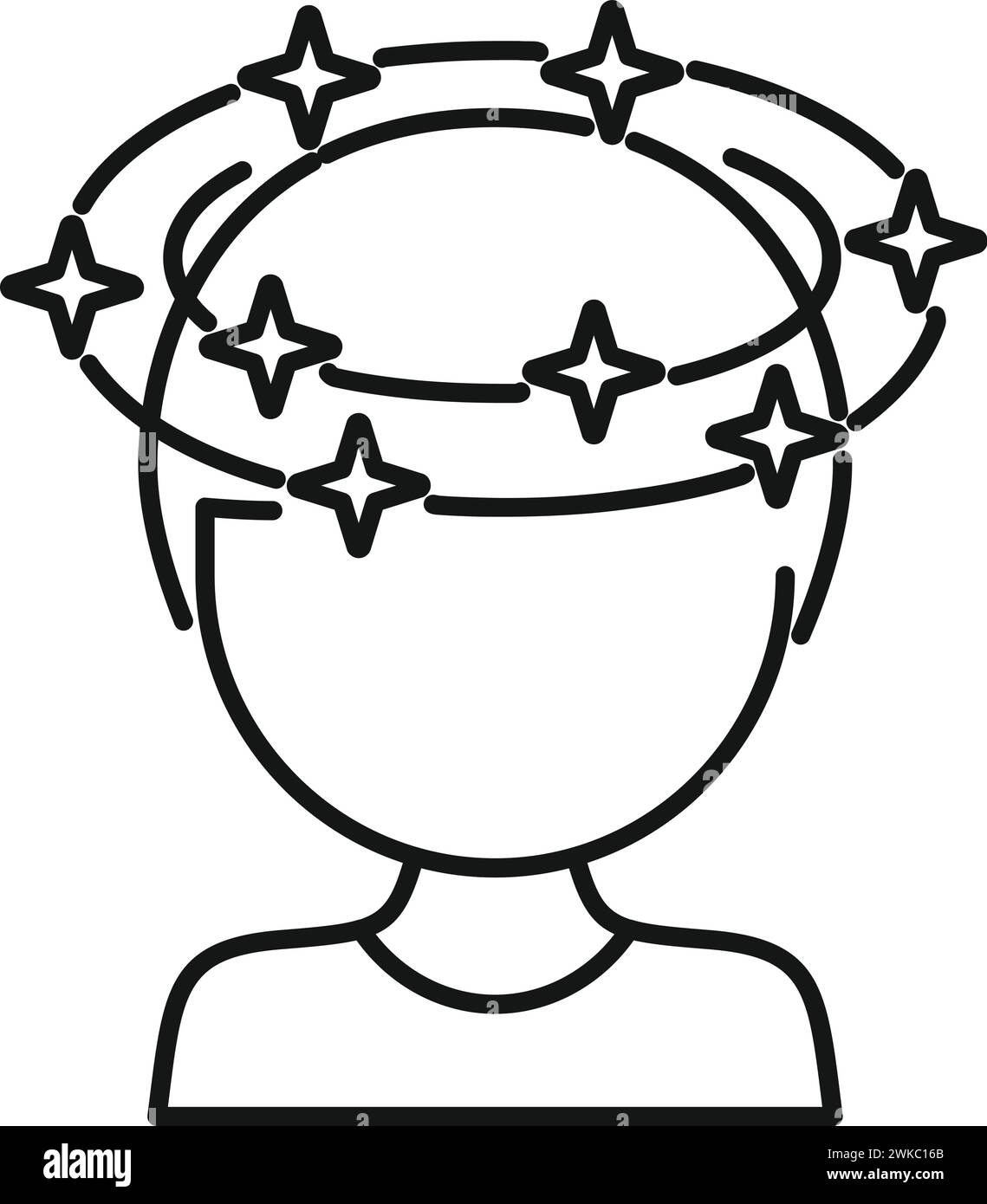 Vertigo spiral head icon outline vector. Face dizzy. Care health ...