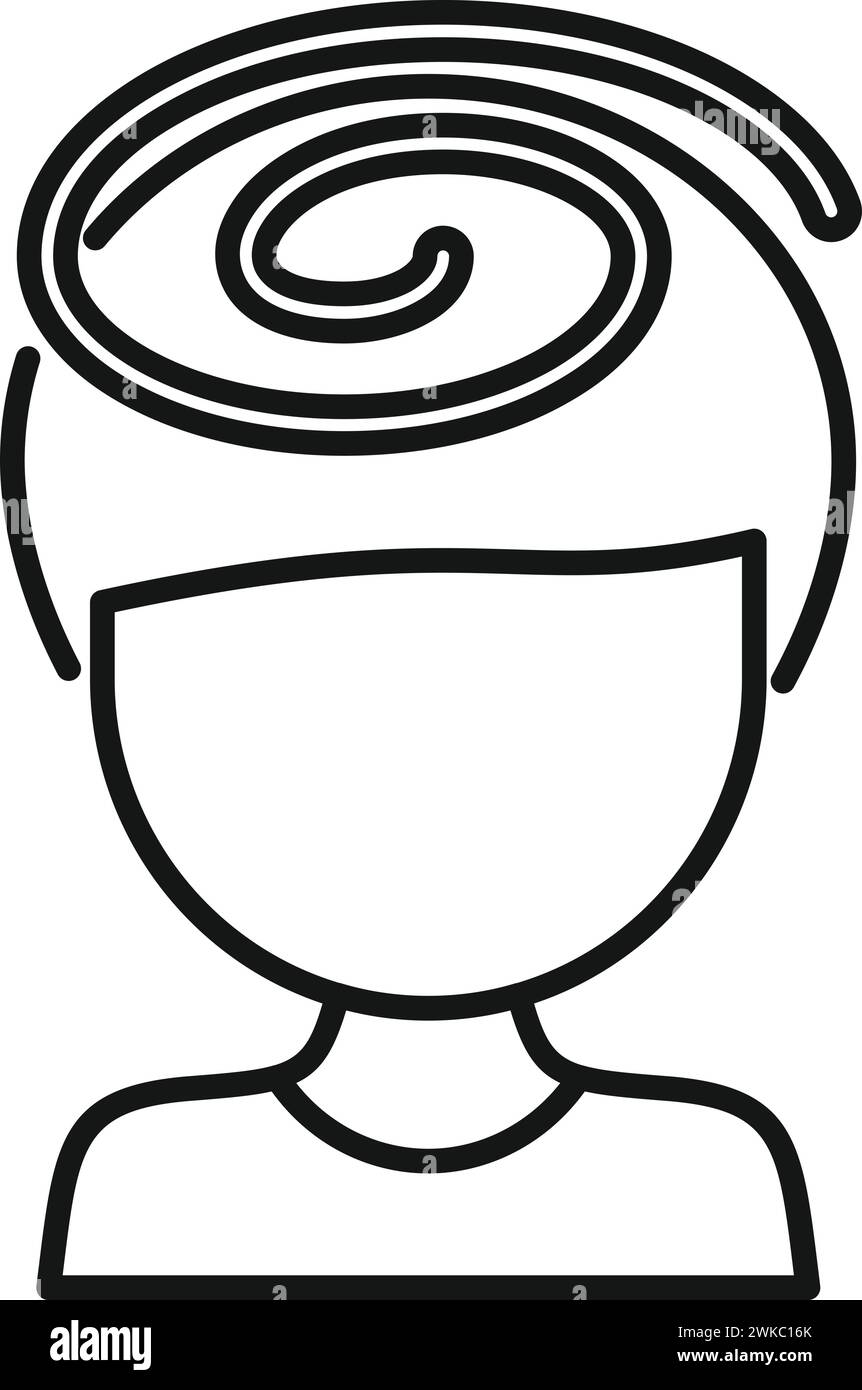 Motion dizziness icon outline vector. Health problem. Discomfort ...