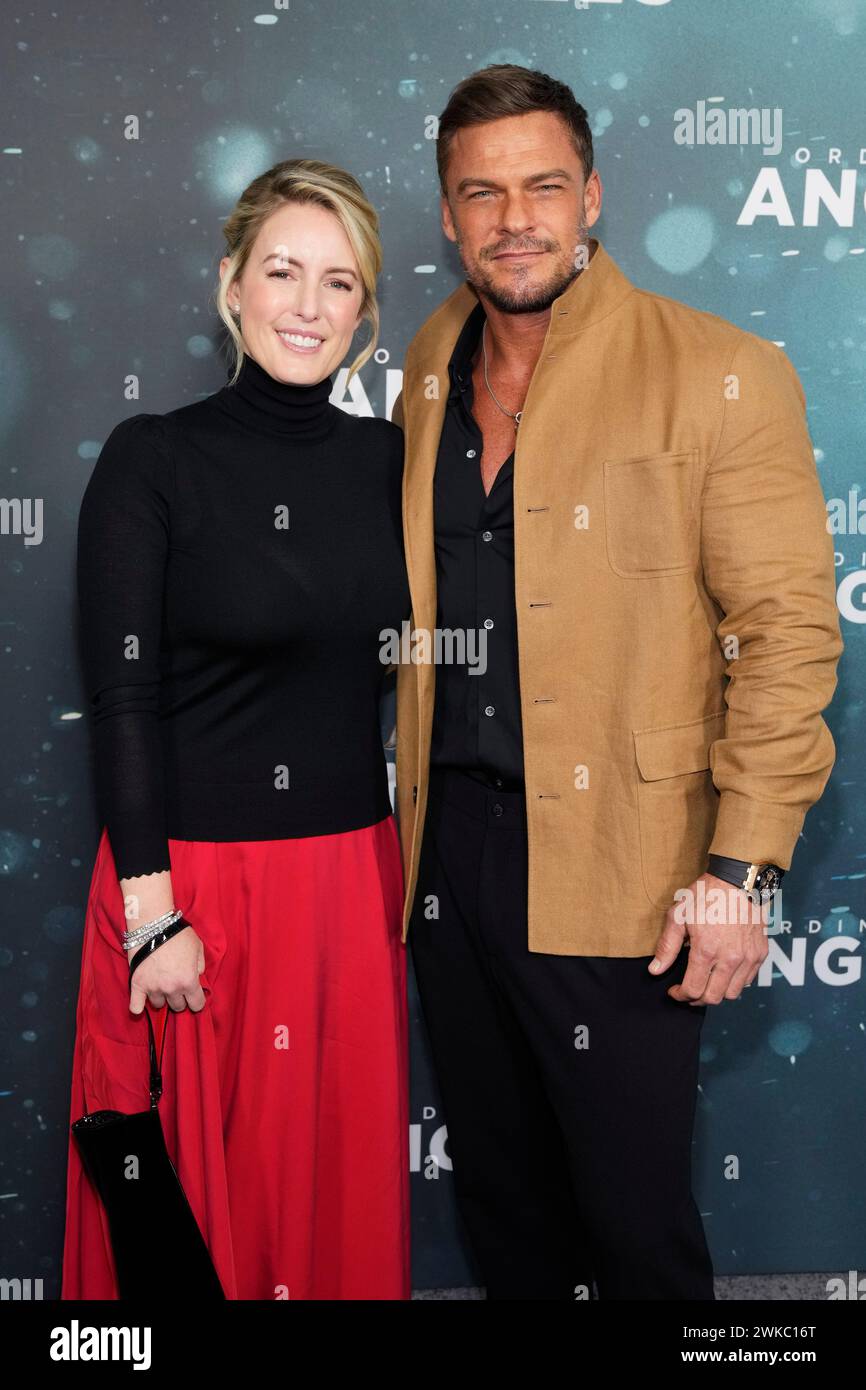 Catherine Ritchson and Alan Ritchson attend the "Ordinary Angels" premiere at the SVA Theatre on ...