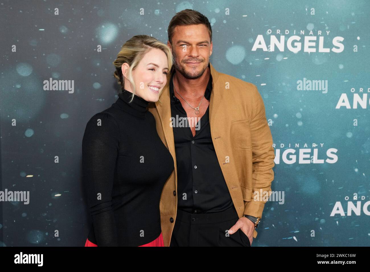 Catherine Ritchson and Alan Ritchson attend the "Ordinary Angels" premiere at the SVA Theatre on ...
