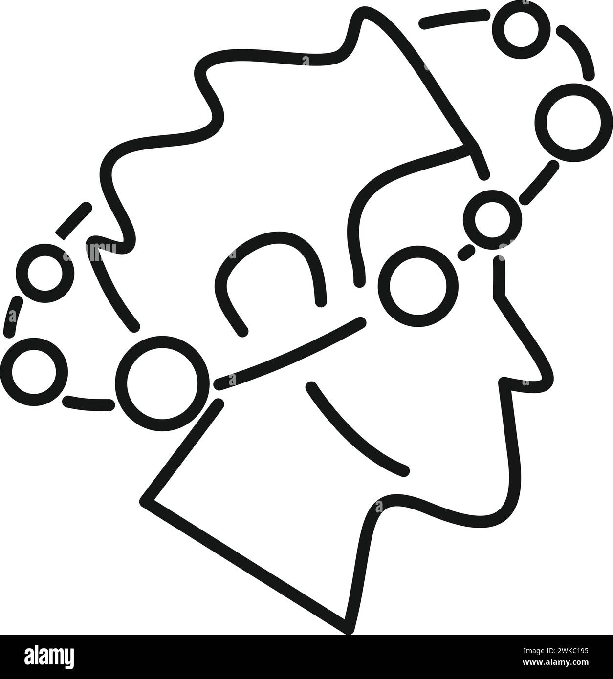 Vertigo stars icon outline vector. Dizziness brain. Health human ...