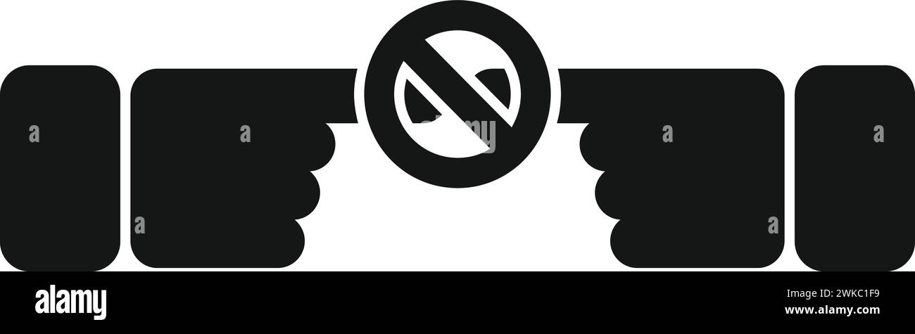 Avoid person contact icon simple vector. Gesture home prevention ...