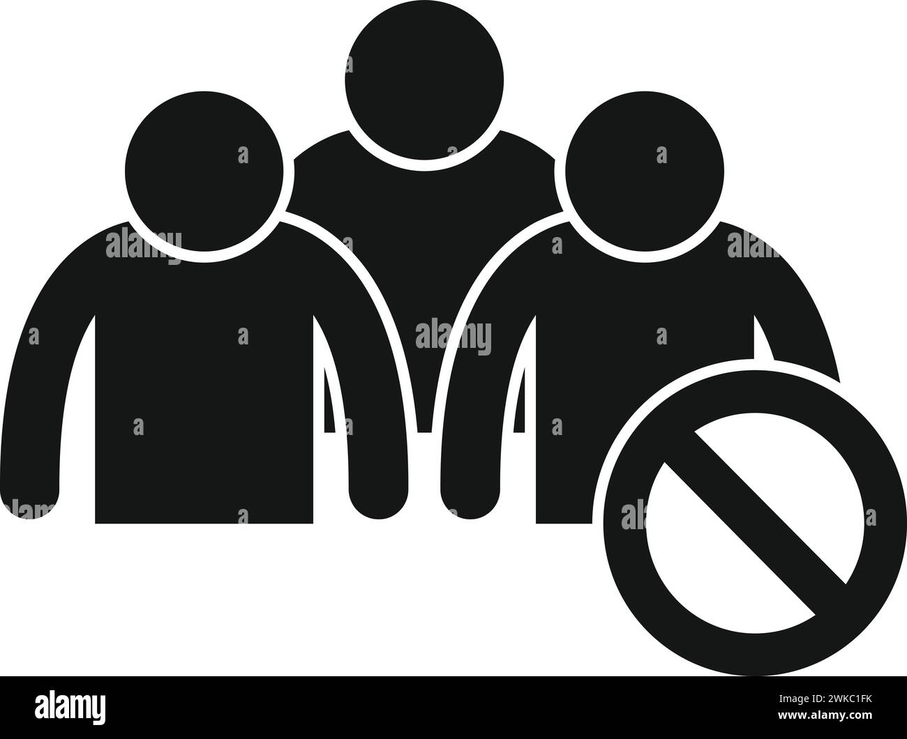 Avoid group people icon simple vector. Social distance. Virus health ...