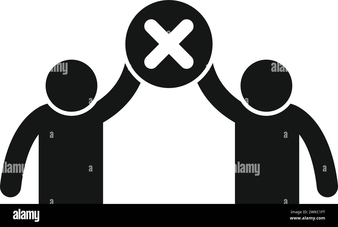 Avoid victory hand shake icon simple vector. Home precaution. Health ...