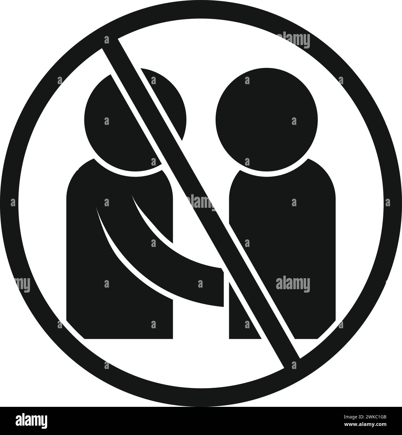 Avoid group person shake icon simple vector. Gesture crowd. People ...