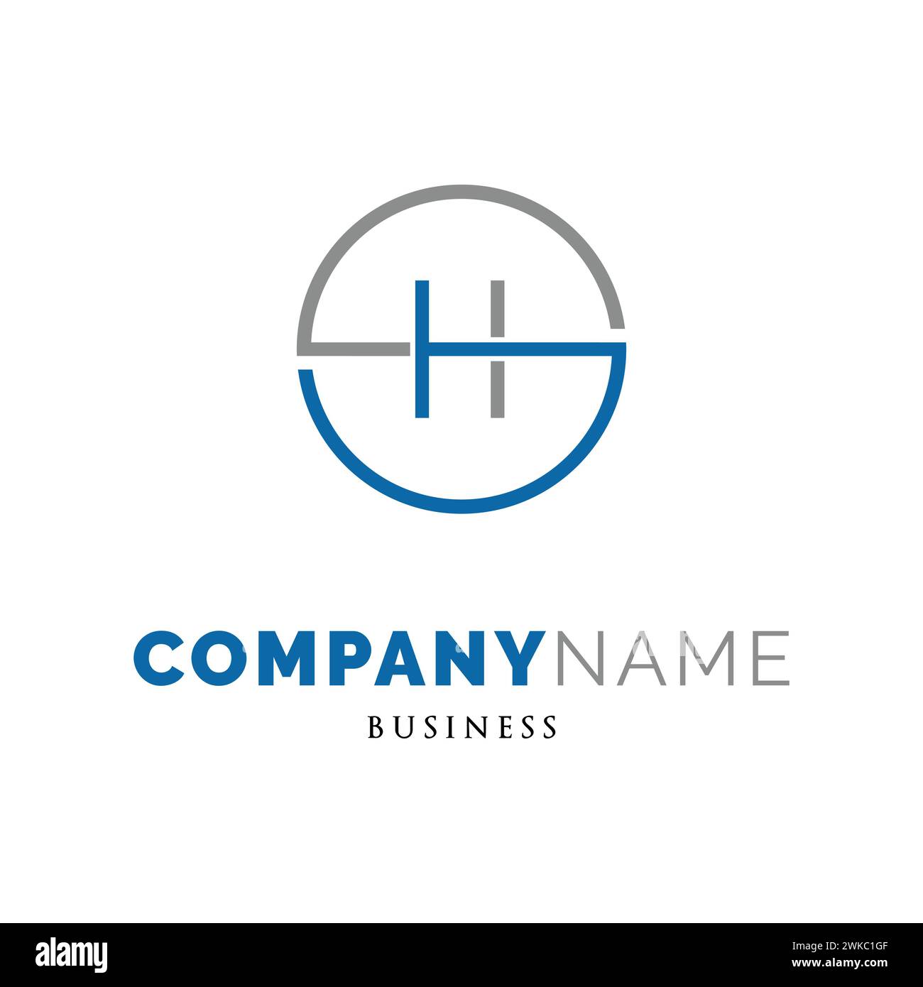 Initial Letter HS Icon Logo Design Template Stock Vector Image & Art ...