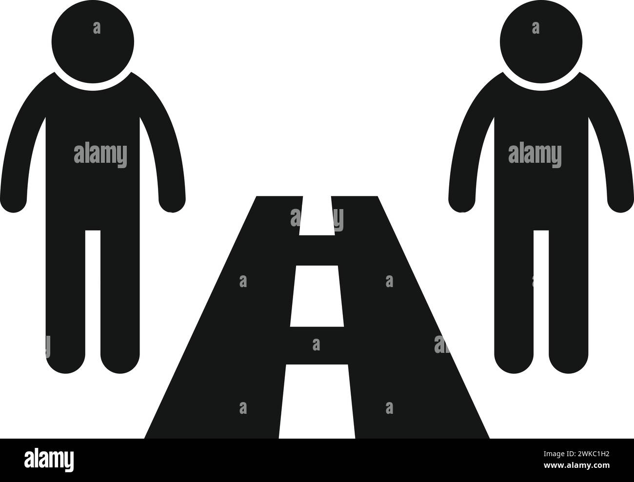 Stop walk sign Black and White Stock Photos & Images - Alamy