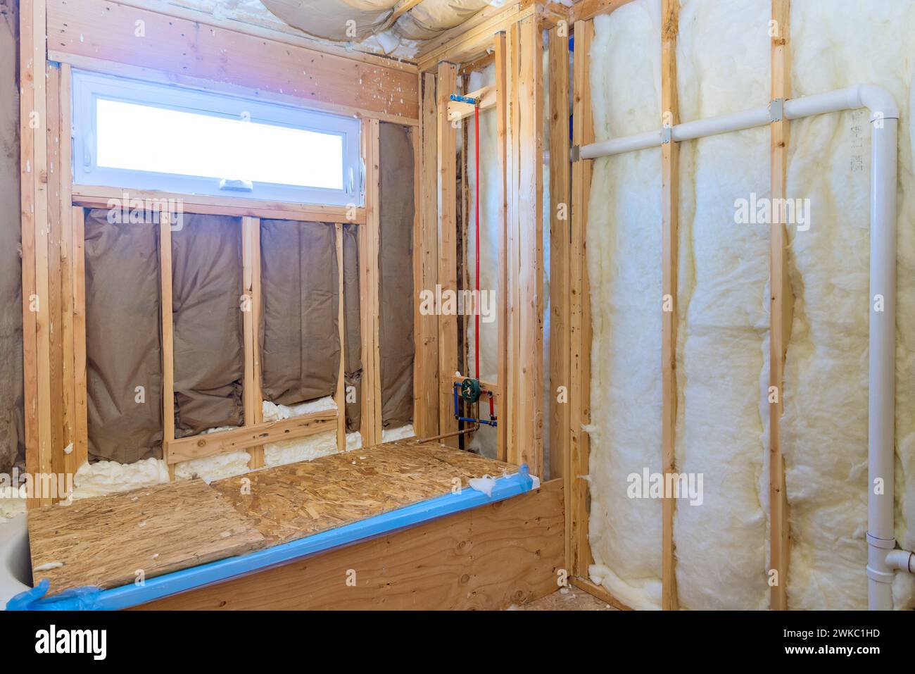 Construction of an insulation wall for new residential building Stock ...