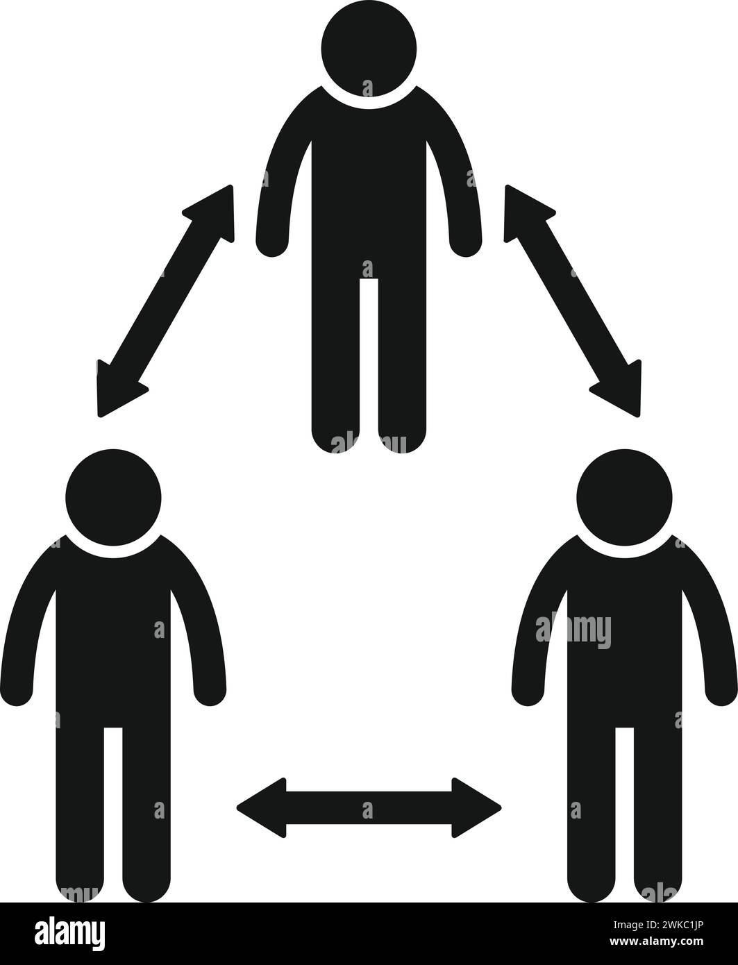 People social distance icon simple vector. Shake social distance ...