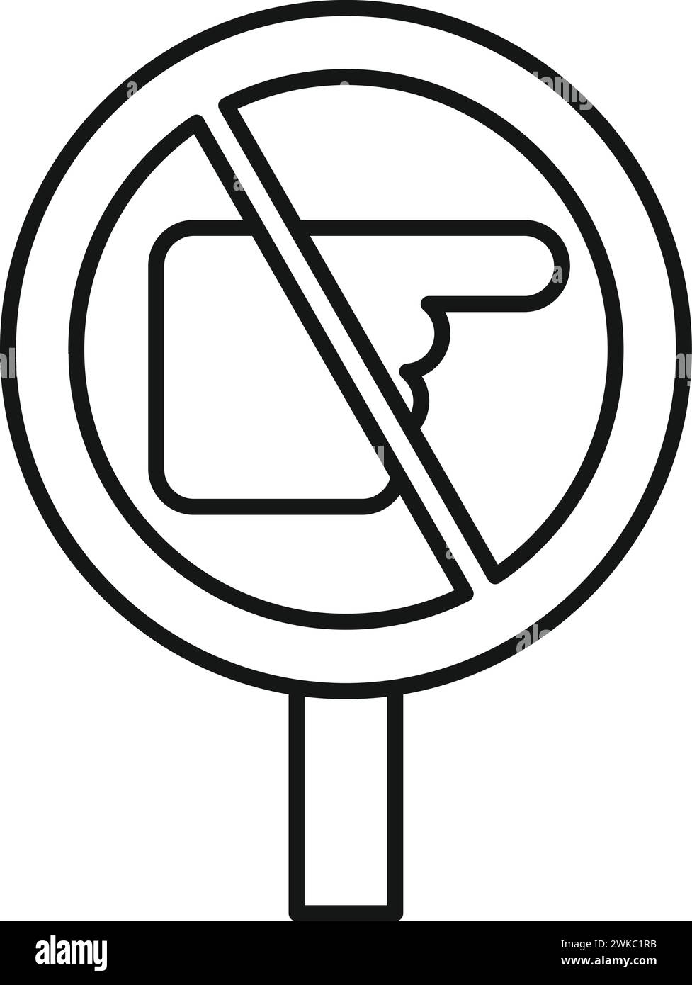 Avoid finger contact sign outline simple vector. Home risk. People ...