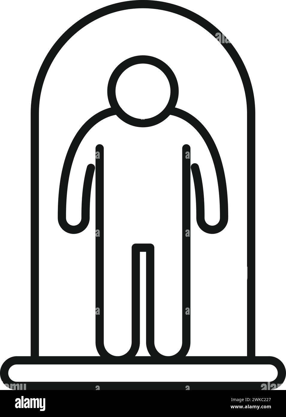 Avoid social contact capsule icon outline vector. Person health care ...