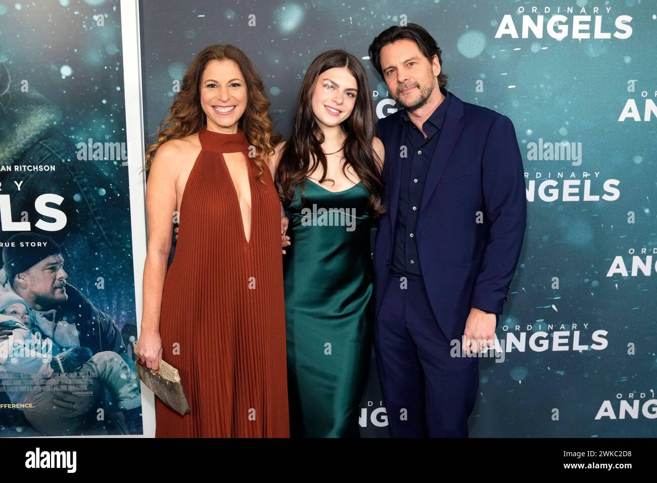 Lisa Gunn, from left, Sydney Gunn and Jon Gunn attend the "Ordinary ...