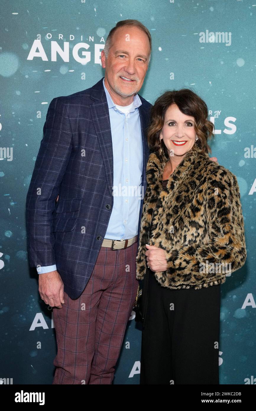 Pastor Dave Stone and Beth Stone attend the "Ordinary Angels" premiere ...