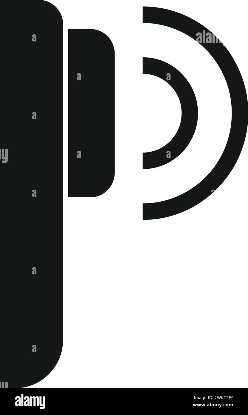 Scan ray palm icon simple vector. System identity. Voice code tone ...