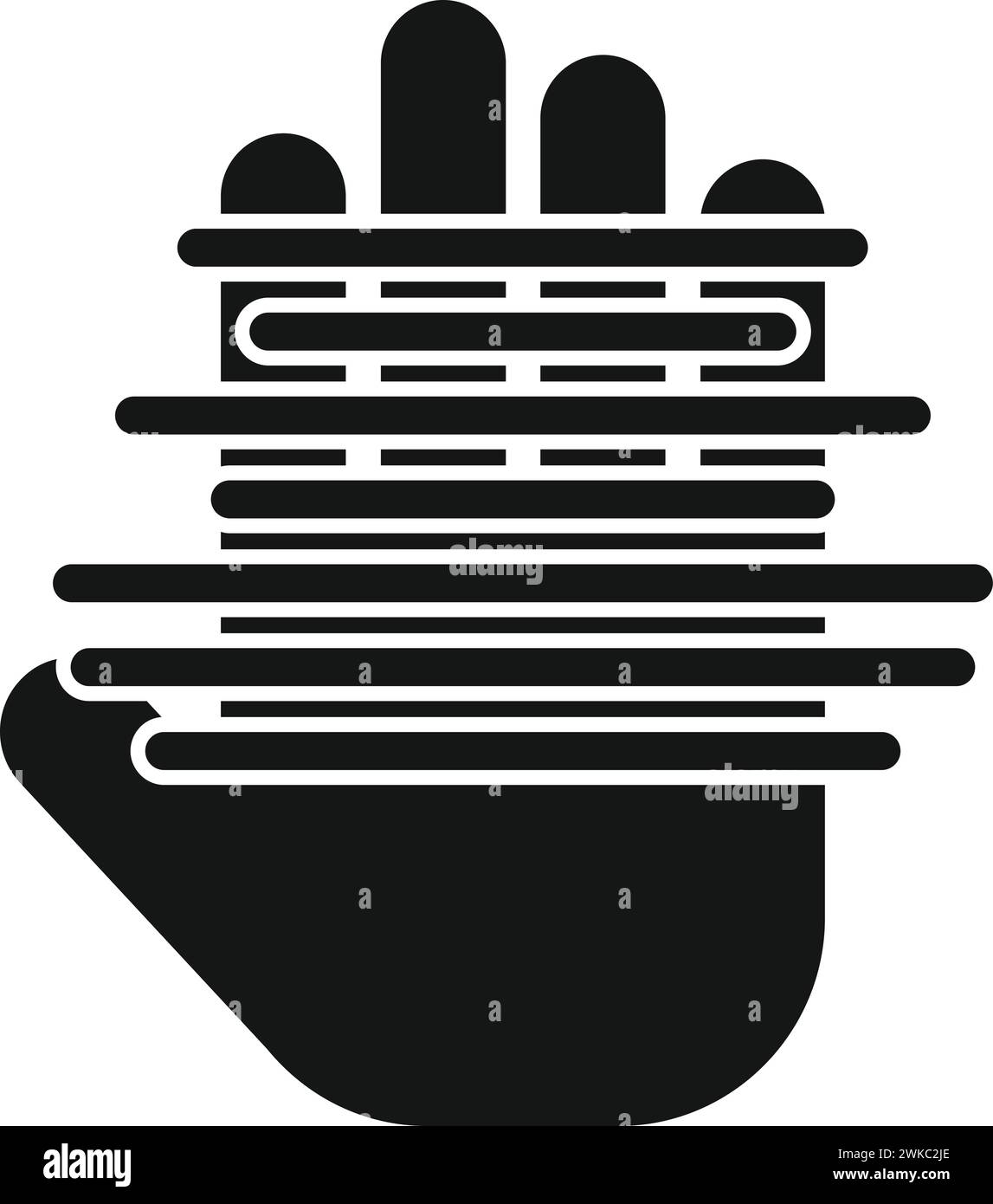 Access palm icon simple vector. Scanning verification. Security id card ...