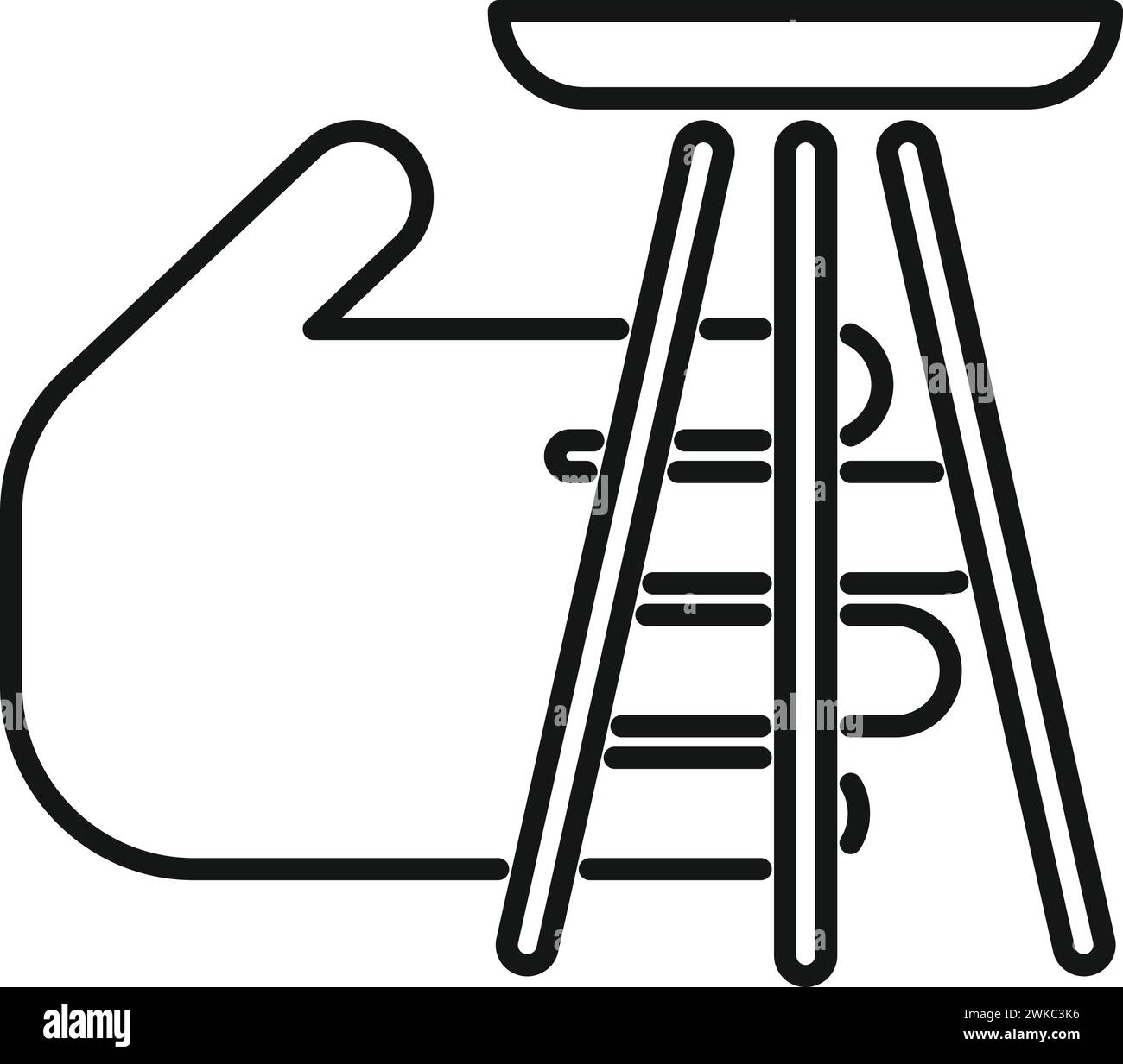 Laser palm scanning icon outline vector. Bio smart. Scan voice identity ...