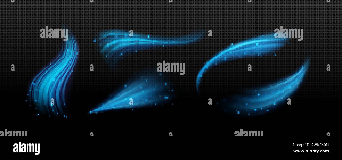 Set of cool air flow effects isolated on transparent background. Vector ...